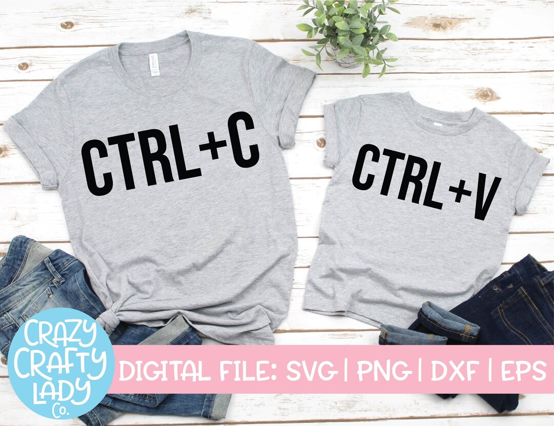 CTRL C & CTRL V SVG Bundle Mommy Daddy and Me Cut File - Etsy