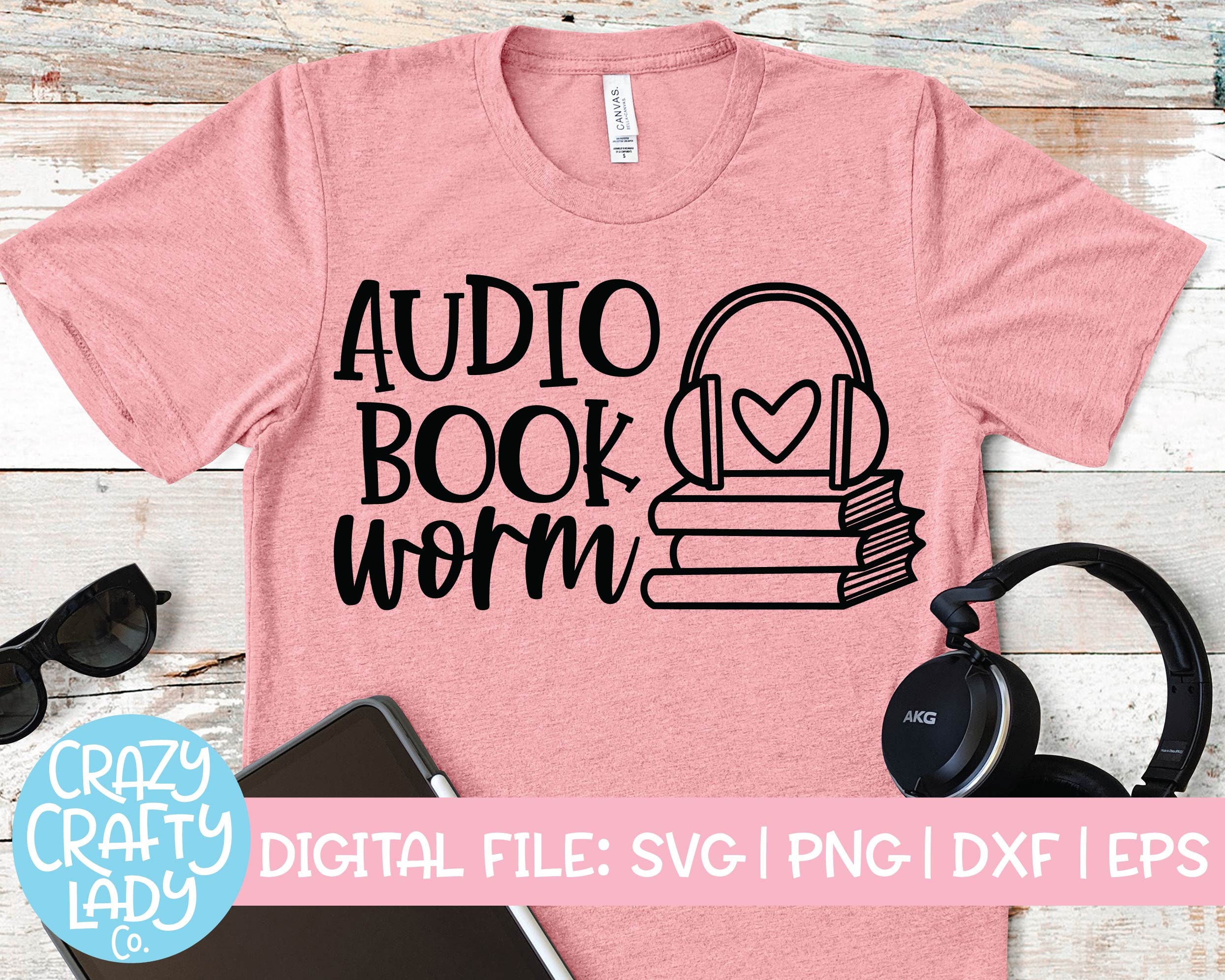 Audiobook Worm SVG Reader Cut File Book Club Saying Funny - Etsy