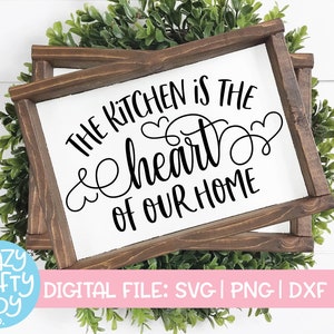 Kitchen Sign SVG Bundle, Rustic Cut File, Modern Farmhouse Saying, Wood ...