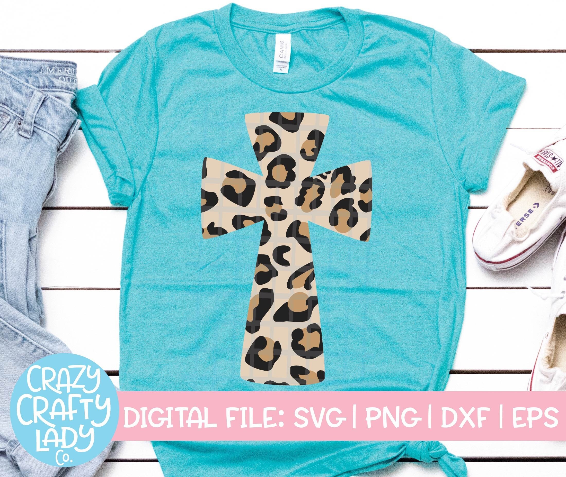 Leopard Print Cross SVG Easter Cut File Christian Design - Etsy