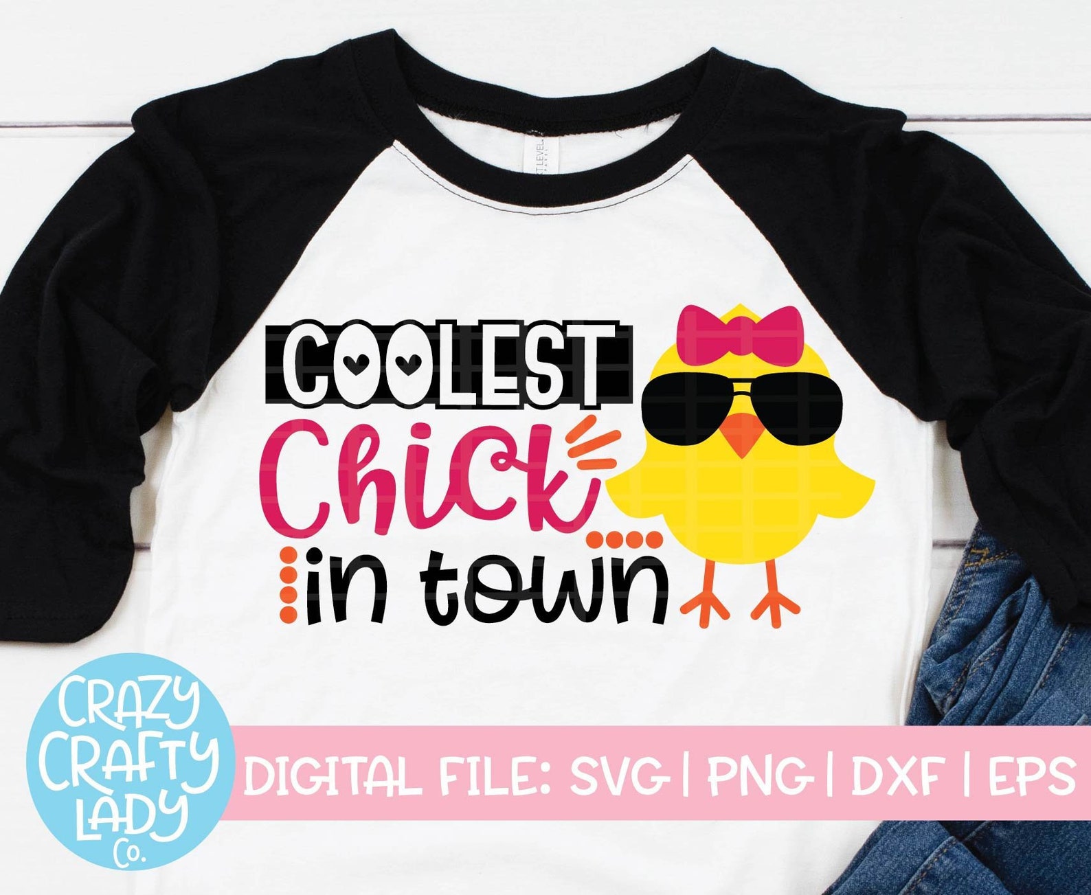 Coolest Chick in Town SVG Easter Cut File Funny Kid's | Etsy