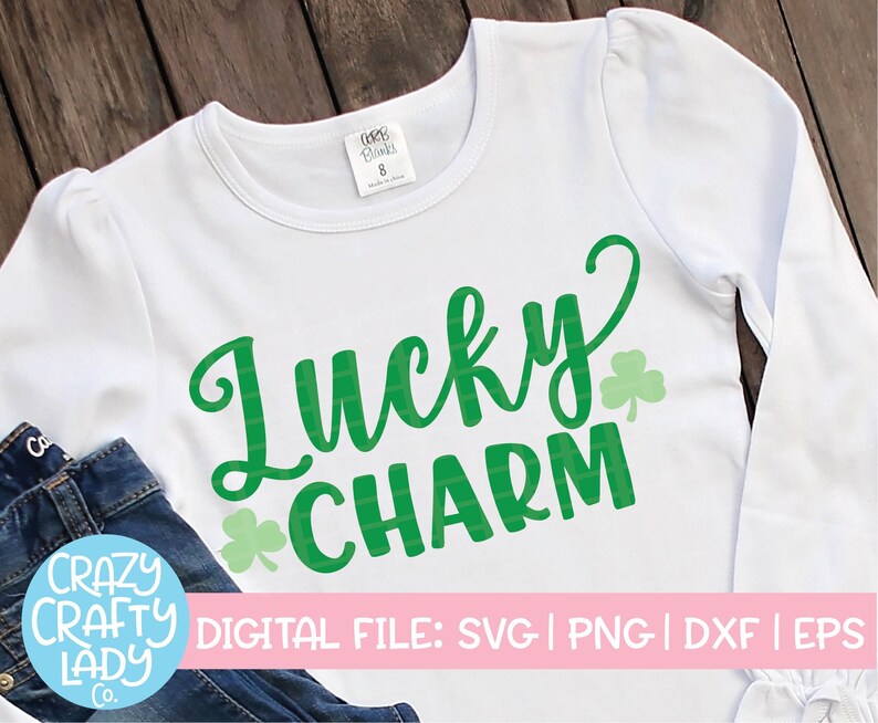 Lucky Charm SVG St. Patrick's Day Cut File Girl Shamrock - Etsy