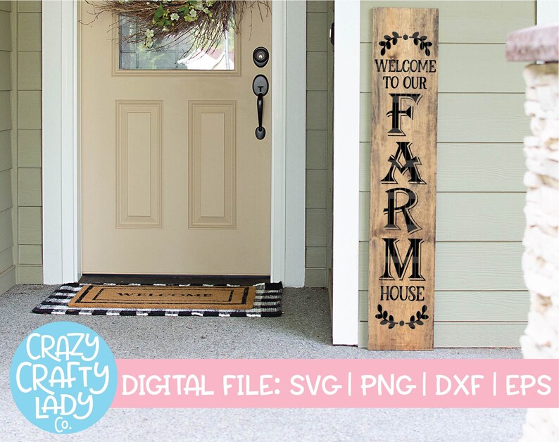 Big Porch Sign SVG Bundle Tall Cut File Farmhouse Design | Etsy