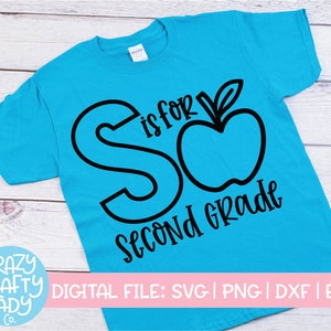 Grade Letter SVG Bundle Back to School Cut File Kids' - Etsy
