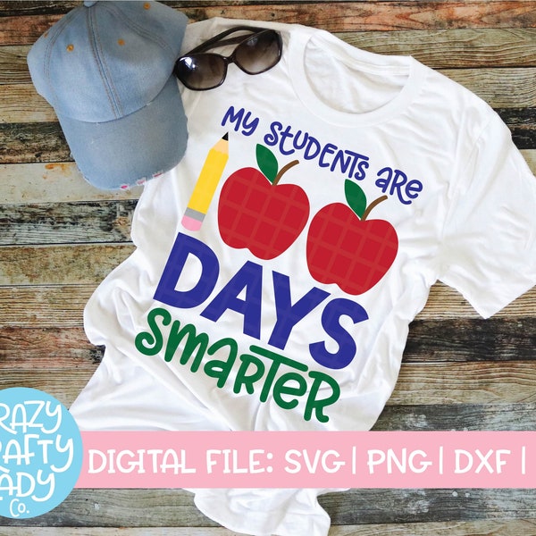 100 Days Smarter Svg - Etsy