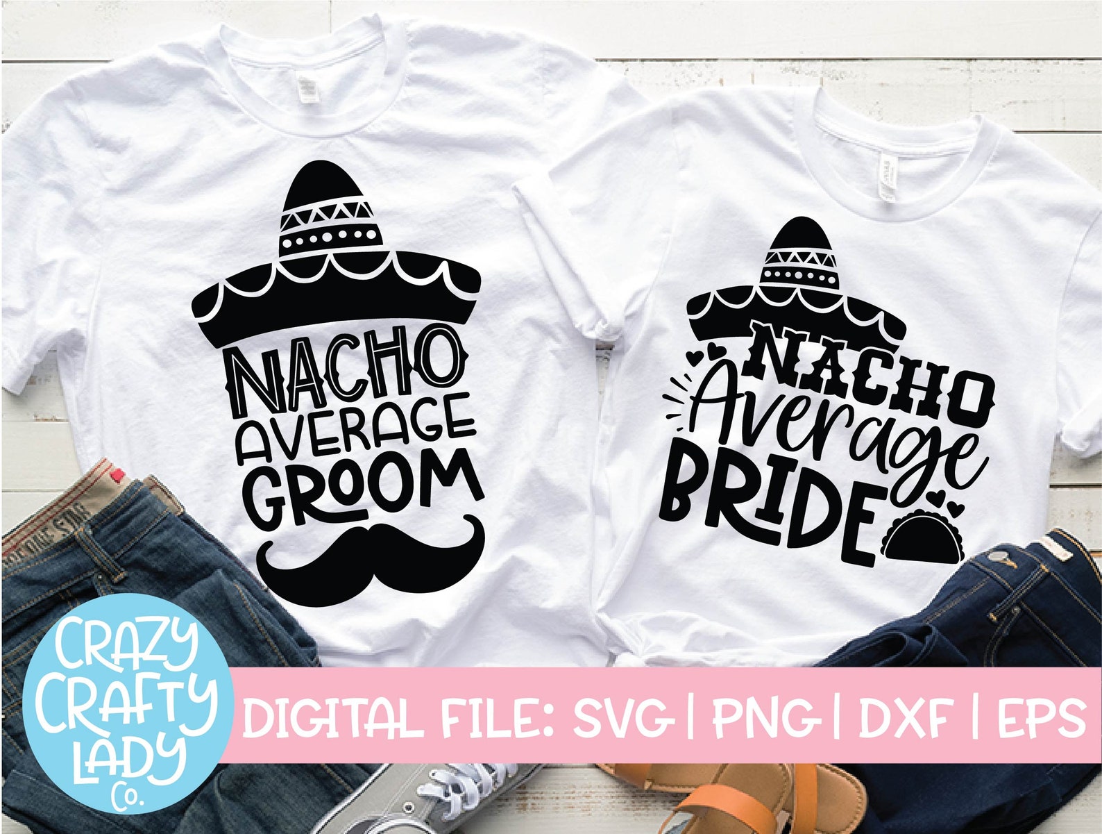 Nacho Average Bride & Groom SVG Bundle Wedding Cut File Taco - Etsy