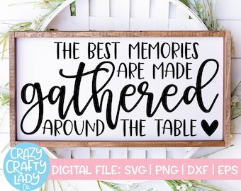 Gather Around the Table SVG Dining Room Cut File | Etsy
