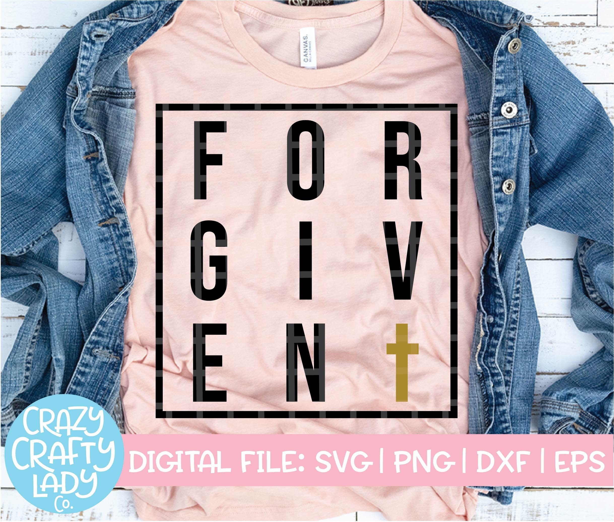 Forgiven SVG Christian Cut File Motivational Bible Verse | Etsy