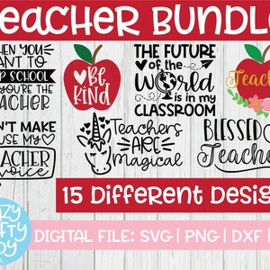 Teacher SVG Bundle, Back to School Cut File, Appreciation Design, 1st ...