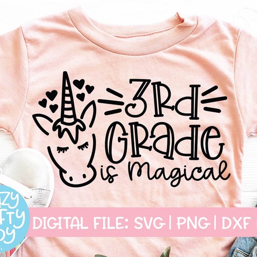 Back to School Third Grade Squad Svg Png Jpeg Dxf //cut File | Etsy