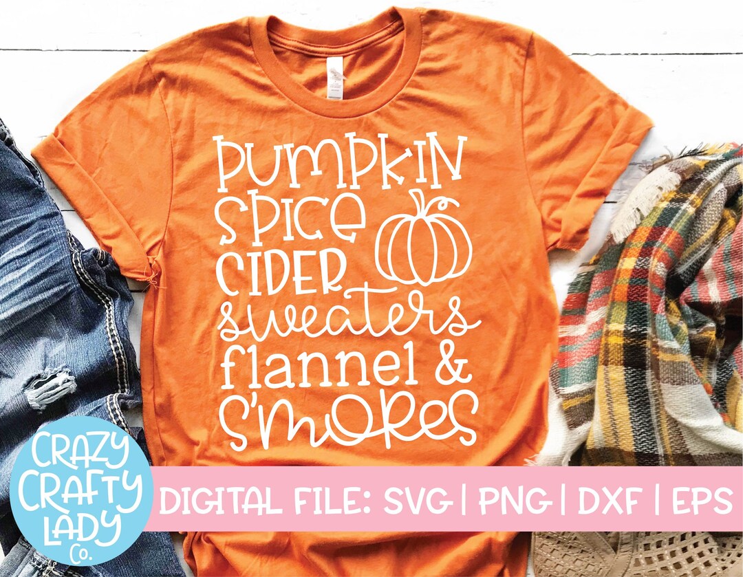 Pumpkin Spice Cider Sweaters SVG, Fall Cut File, Women's, Kids' Autumn ...