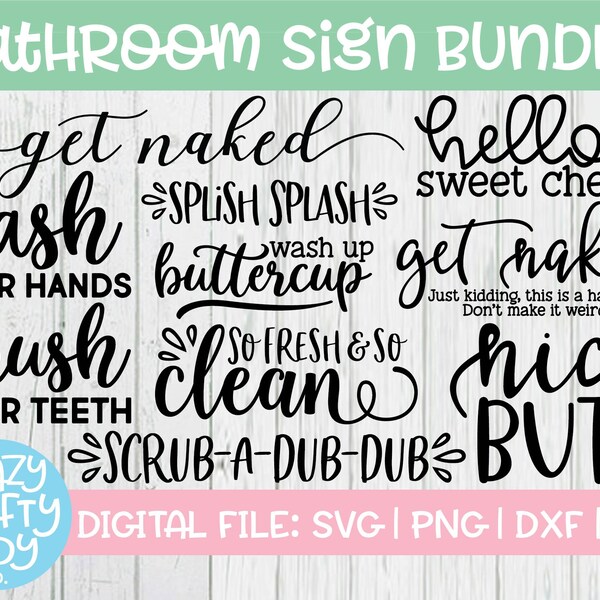 Farmhouse Bathroom Signs - Etsy