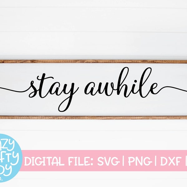 Stay Awhile Canvas - Etsy