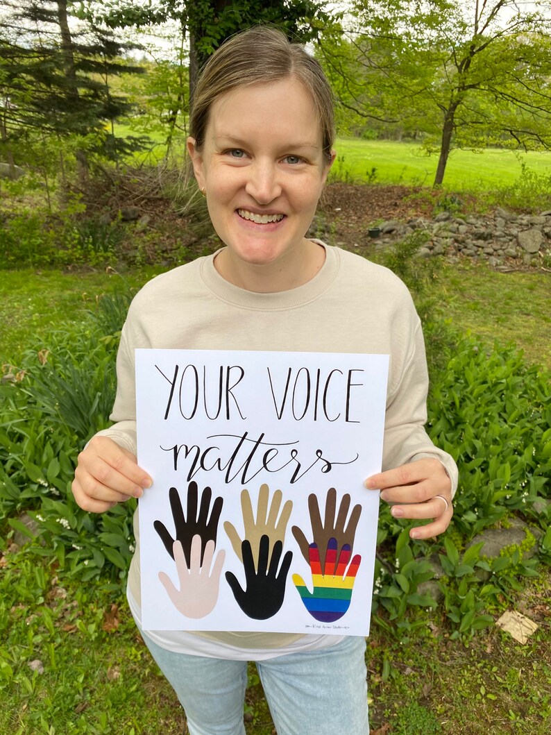 Your Voice Matters Art Print, Classroom Poster, Classroom Decor, Office ...