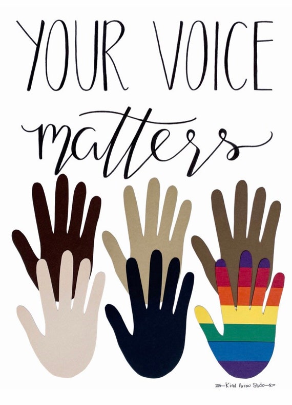 Your Voice Matters Art Print Classroom Poster Classroom - Etsy