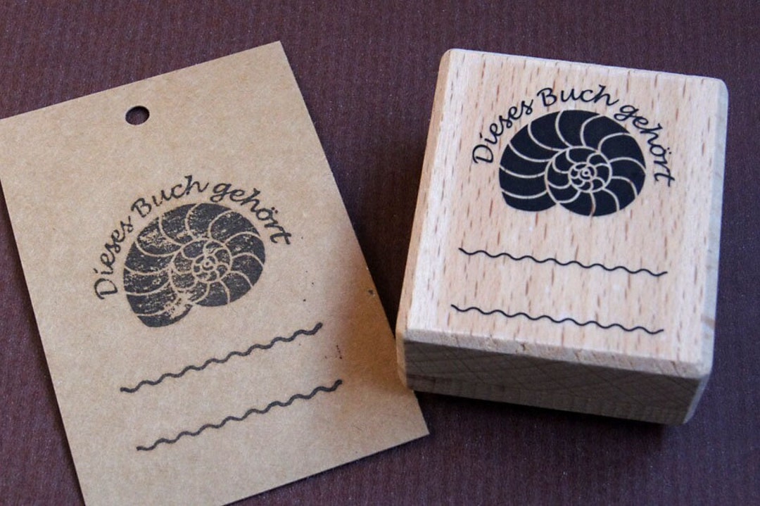 Stamp This Book Belongs to Stamp Snail Book Stamp Ex Libris Stamp ...