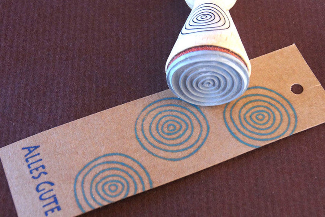 Stamp Rings Stamp Circles Motif Stamp Squiggle Pattern Fabric Stamp ...