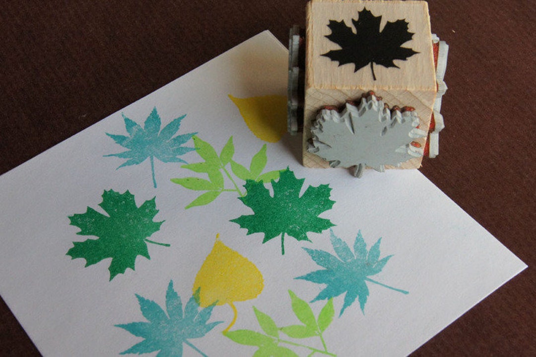 Stamp Set 4 Leaves Stamp Tree Leaf Stamp Combo Stamp Leaves Garland ...