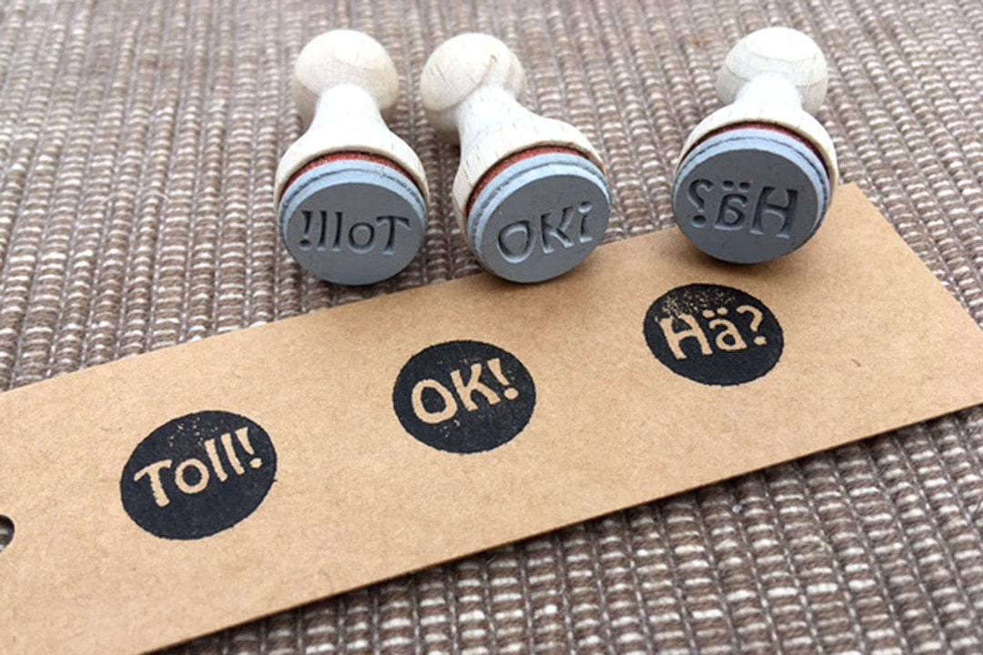 Teacher Stamp Great OK Huh Mini Stamp Teacher Stamp German Funny Gift ...