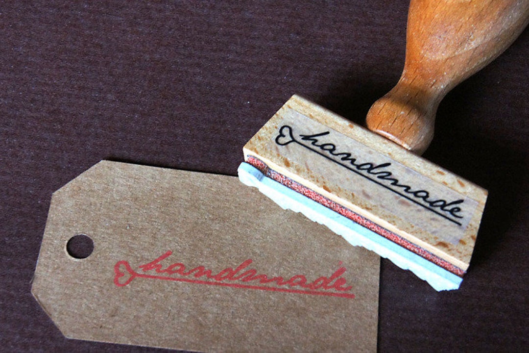 Stamp Handmade Text Stamp for Jam and Homemade Items, Wooden Stamp for ...