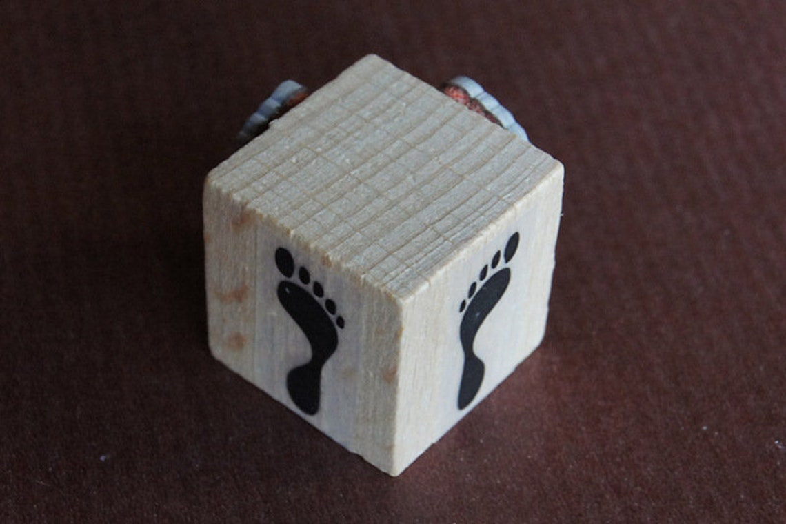Stamp Footprint Stamp Foot Right and Left for Card Design - Etsy