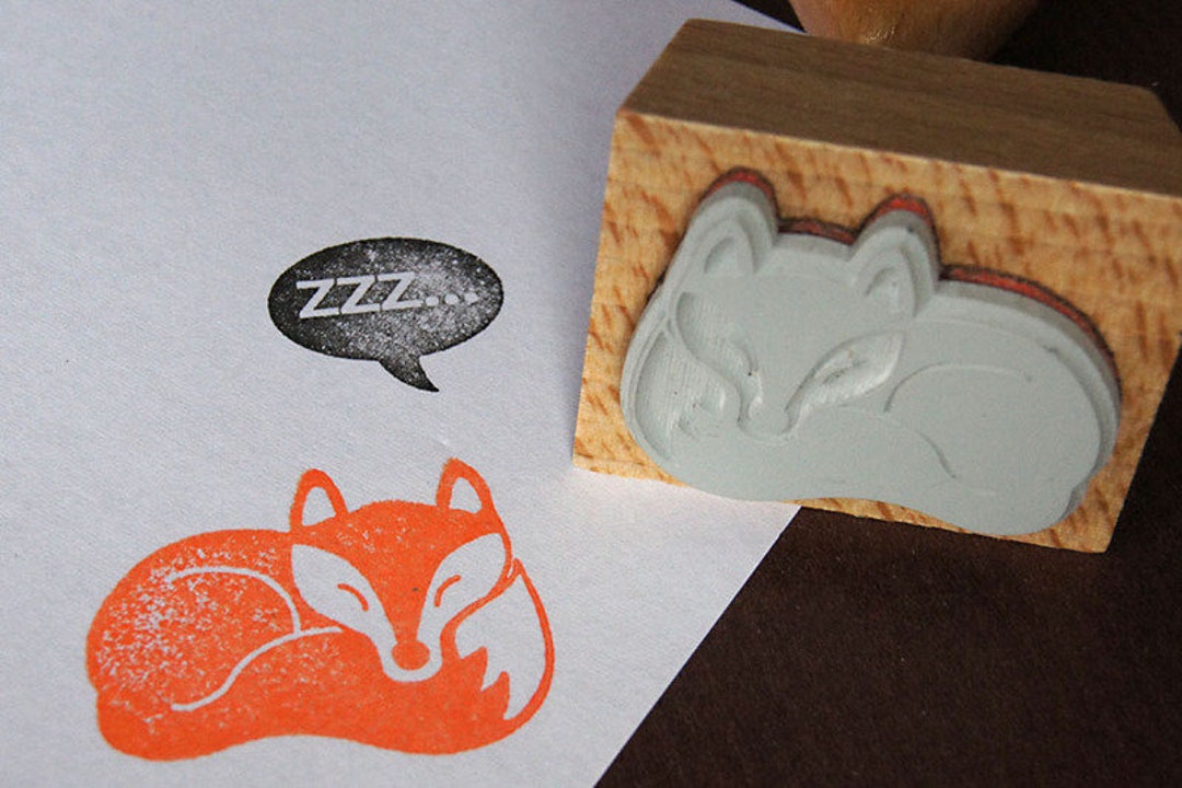 Fox Stamp, Motif Stamp Reynard the Fox, Stamp Animal Forest, Animal ...