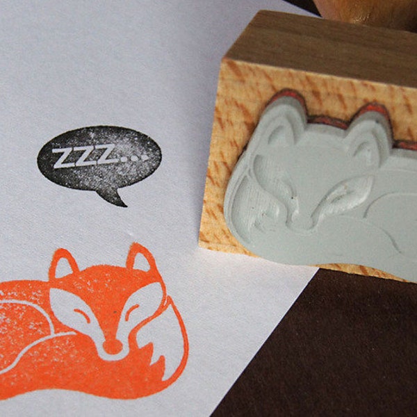 Fox Stamp - Etsy UK