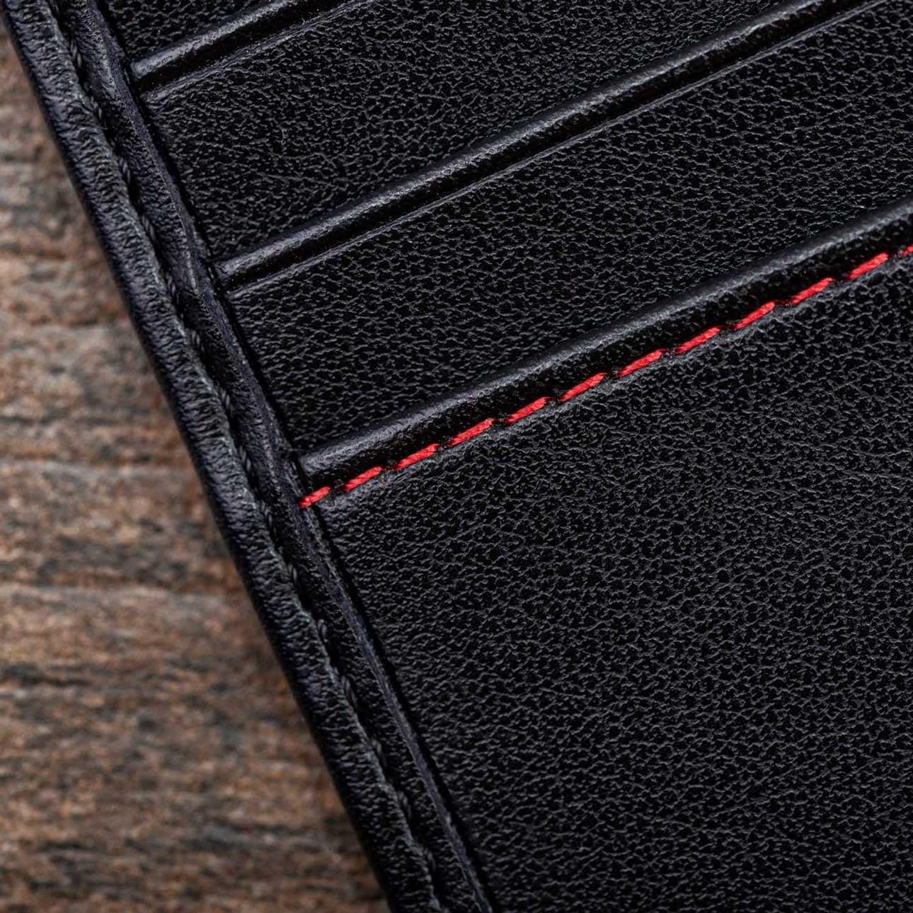 Luxury Mens Vegan Wallet in Black, Personalised RFID Eco Non Leather ...