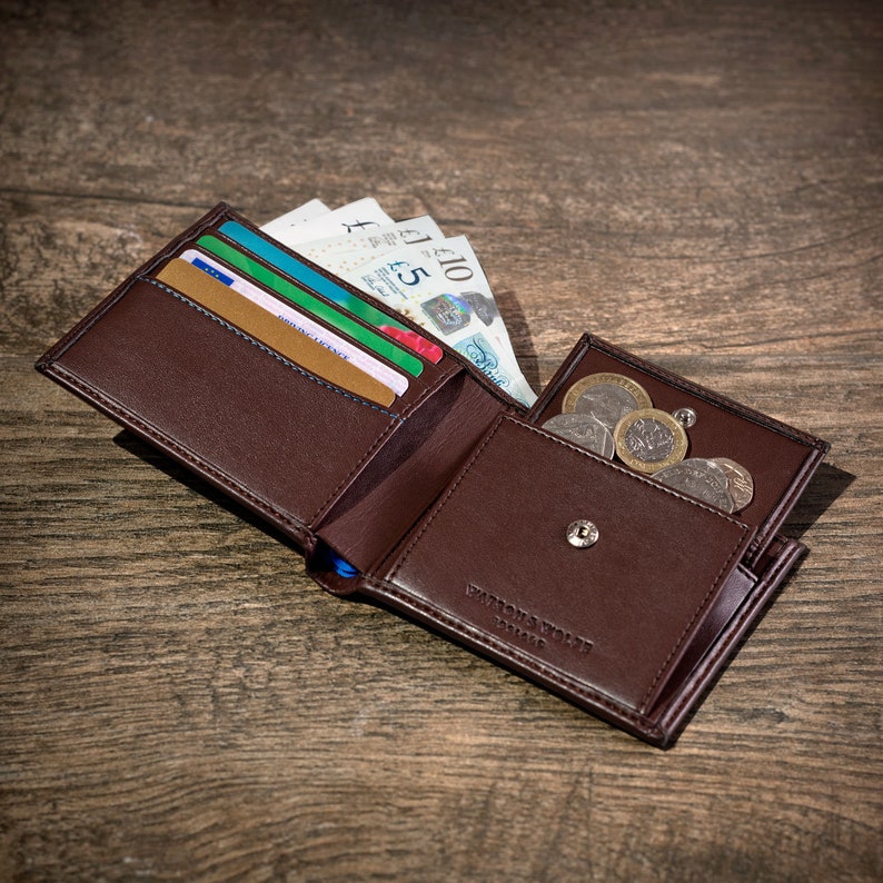 Luxury Brown Vegan Wallet With Coin Pocket, Ethically Made RFID Coin ...