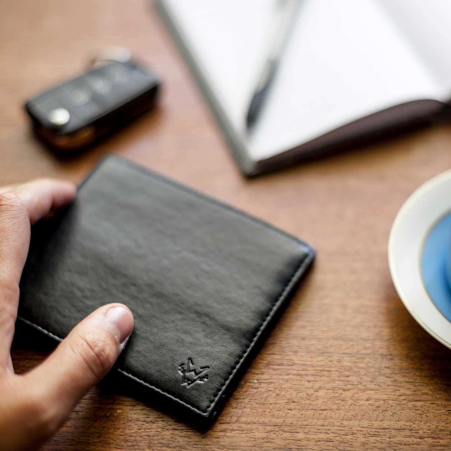 Luxury Mens Vegan Wallet in Black Personalised RFID Eco Non - Etsy