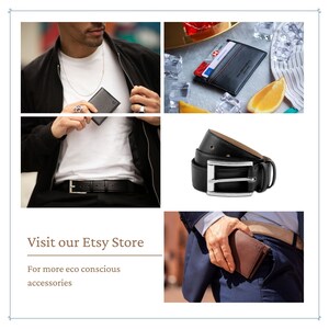 Wallet/belt Gift Set SAVE 15.00, BROWN Belt and Men's Bifold Vegan ...