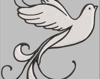 Dove embroidery | Etsy