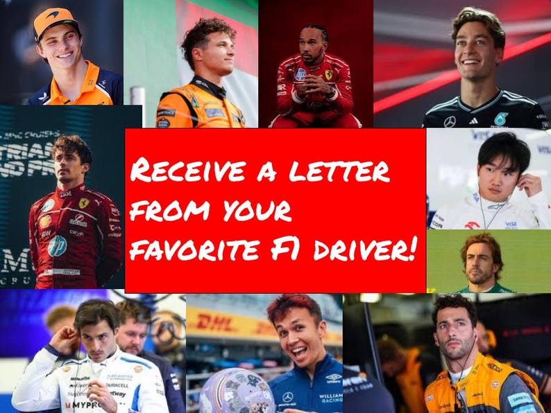 Custom Letter From Your Favorite F1 Driver! - Etsy