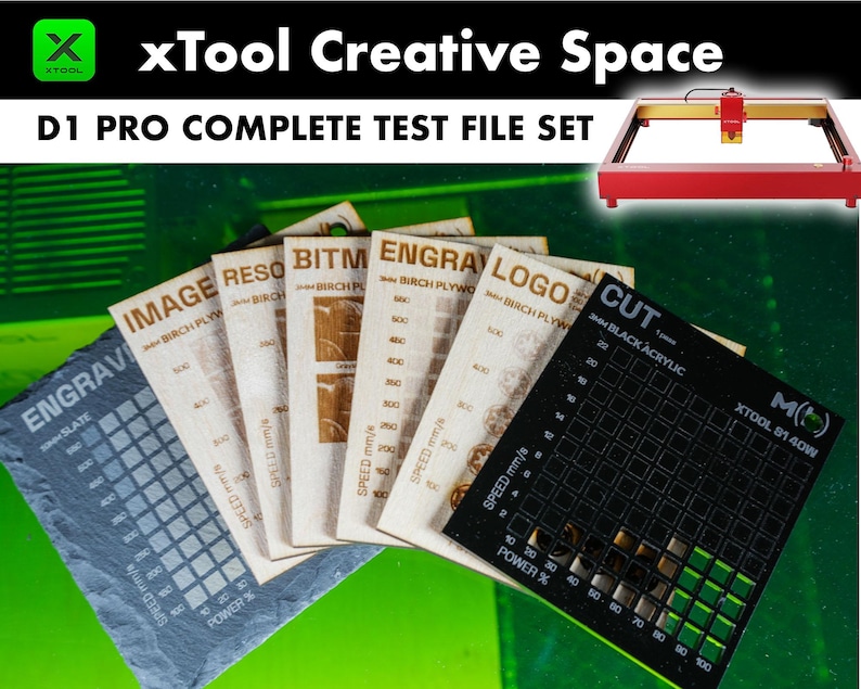 Xtool D1 Pro Material Test Files - Etsy