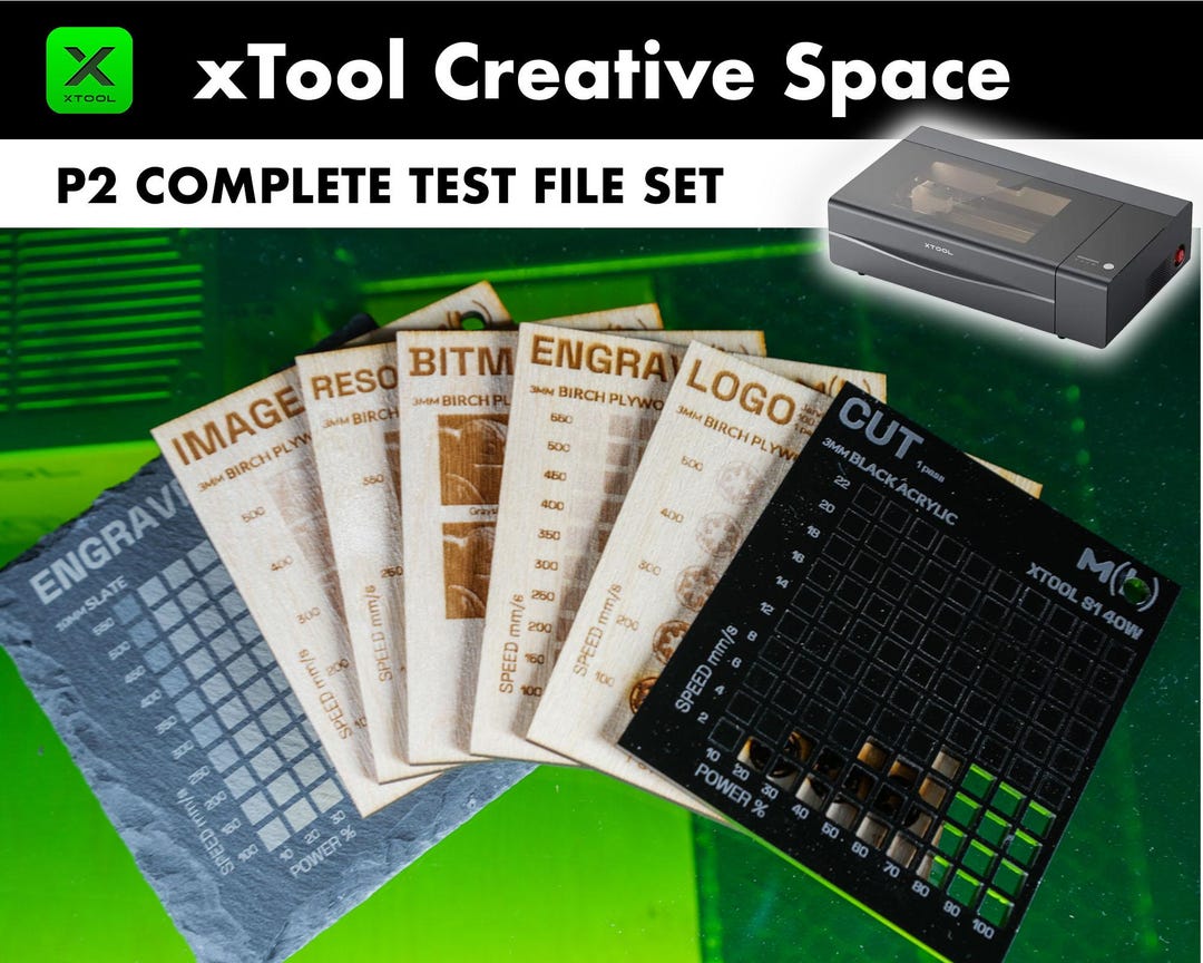 Xtool P2 Material Test Files - Etsy