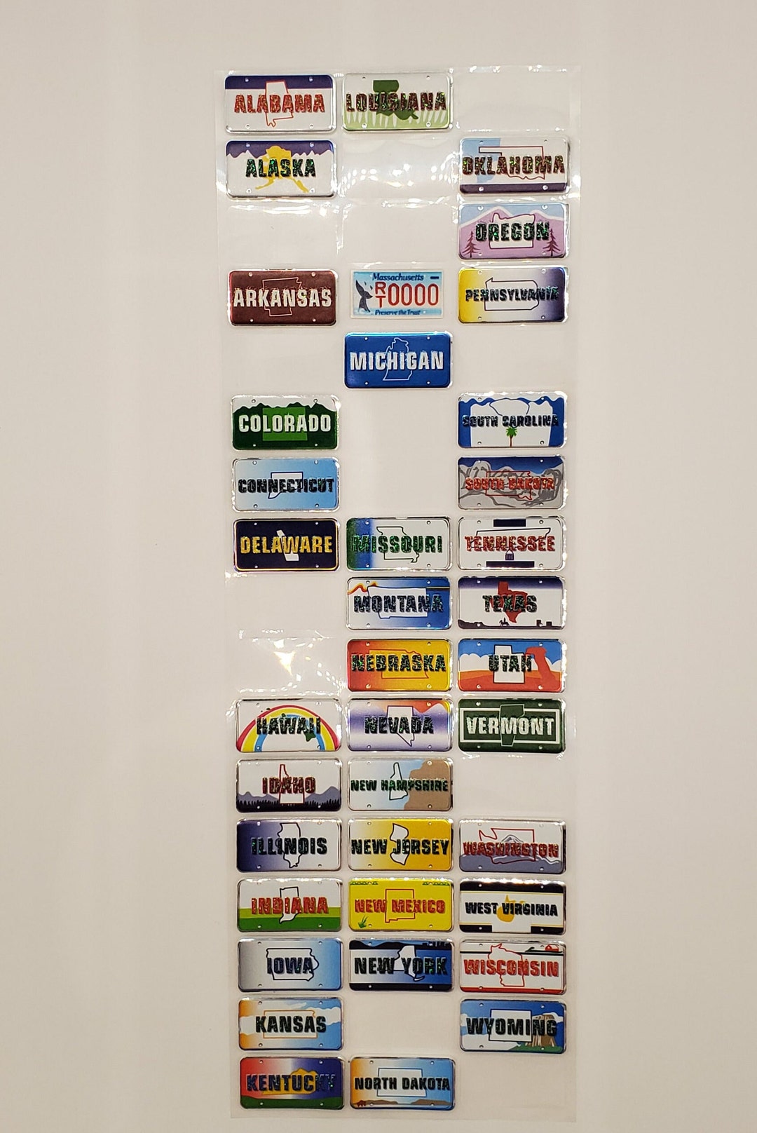 License Plate Stickers,scrapbook,crafting,individuall State Stickers ...