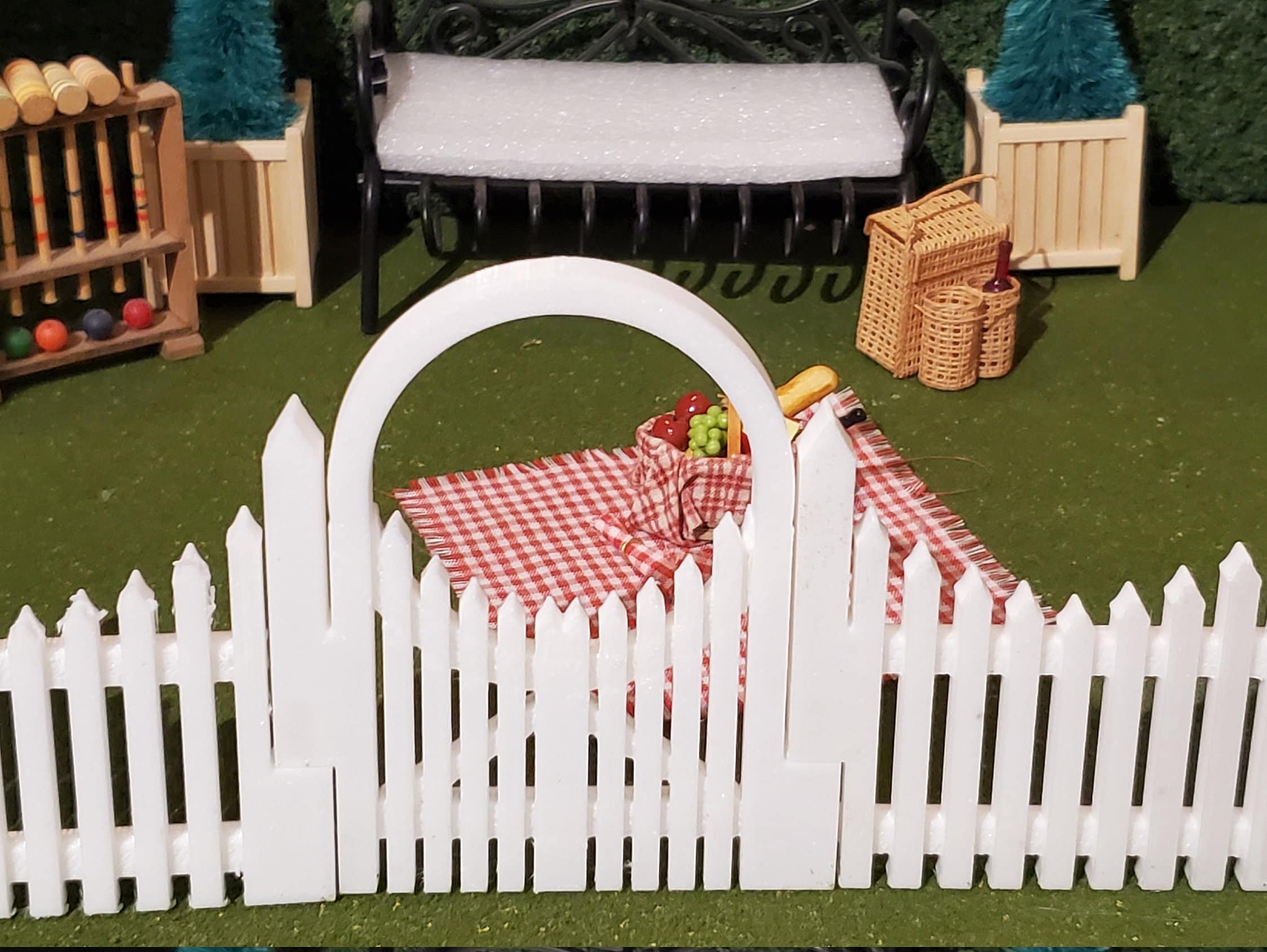 White Picket Fence, Miniature Garden Fence,fairy Garden Fence,3d ...