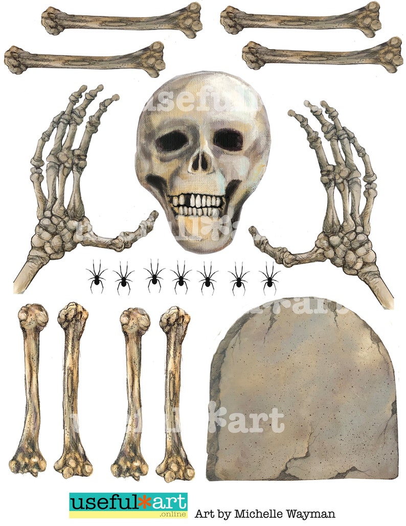 Halloween Bone Collection Clipart by Michelle Wayman - Etsy