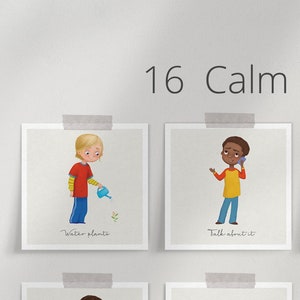 Calm Down Cards printable Self-regulation Strategies - Etsy