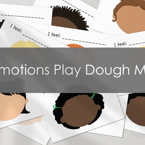 Emotions Play Dough Mats Emotions for Kids - Etsy