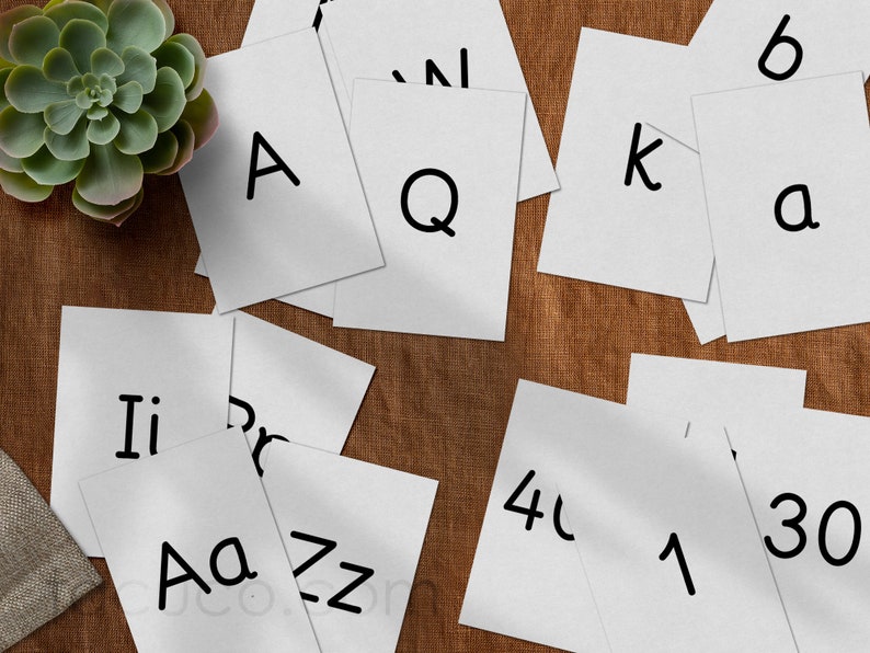 ABC and Numbers Cards Alphabet and Numbers Flashcards - Etsy