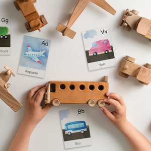 Vehicles Flashcards, ABC Flashcards, Alphabet Cards, Preschool ...