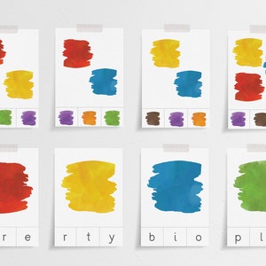 Color Flashcards Montessori Cards Color Theory Homeschool - Etsy
