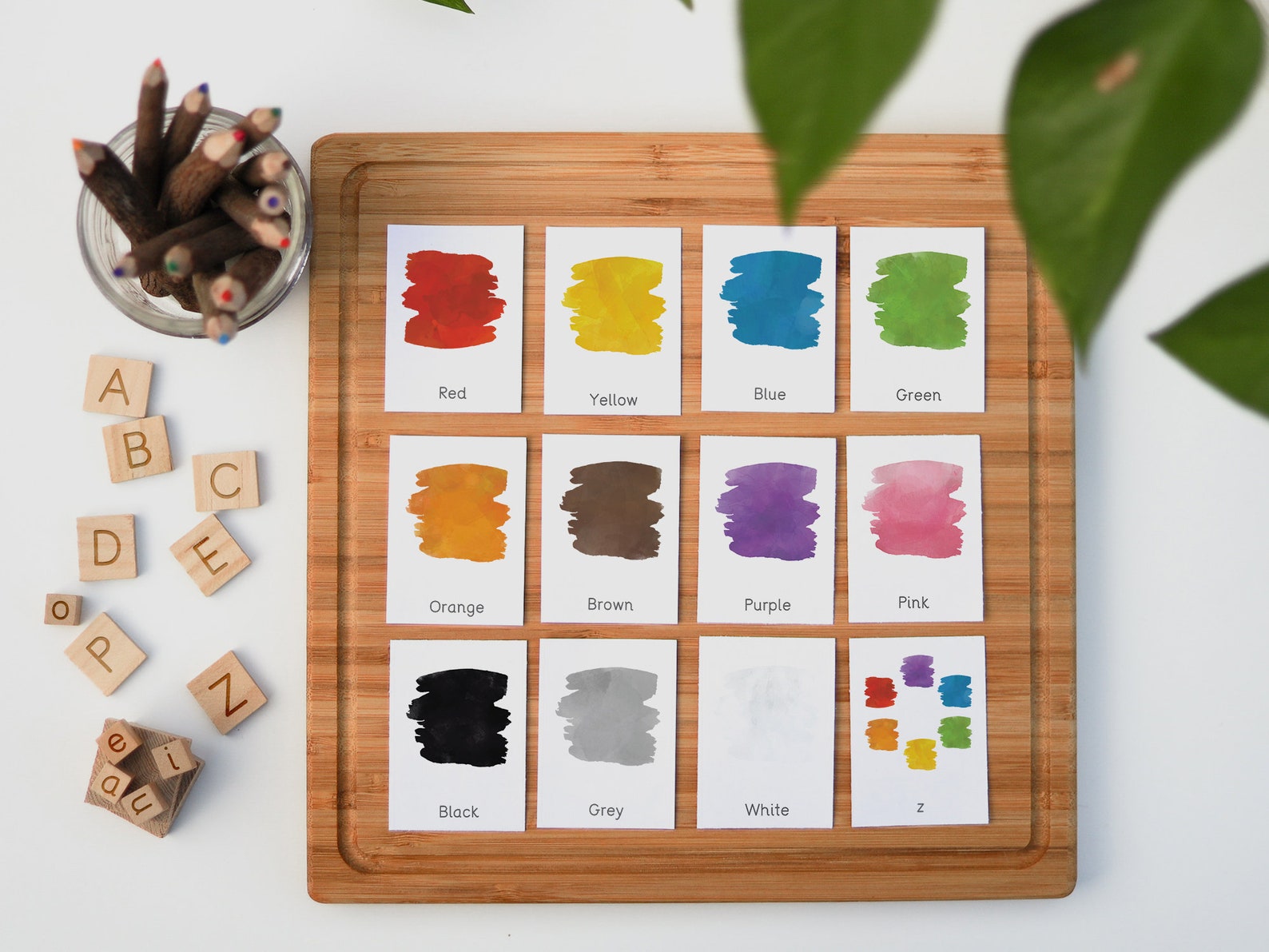 Color Flashcards Montessori Cards Color Theory Homeschool - Etsy