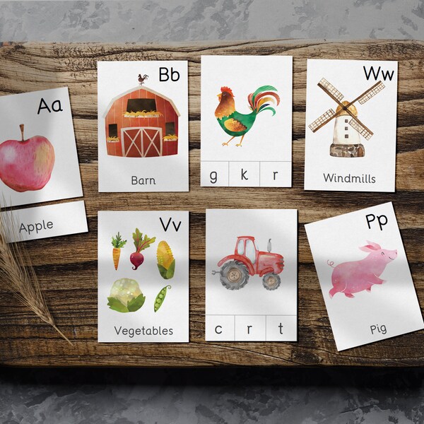 Alphabet Flashcards - Etsy