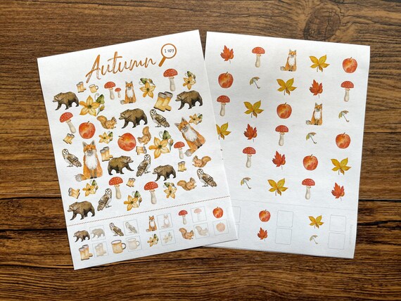 I Spy Autumn Printable Activity Preschool Worksheet - Etsy