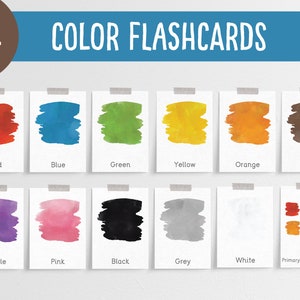 Color Flashcards Montessori Cards Color Theory, Homeschool Printable - Etsy