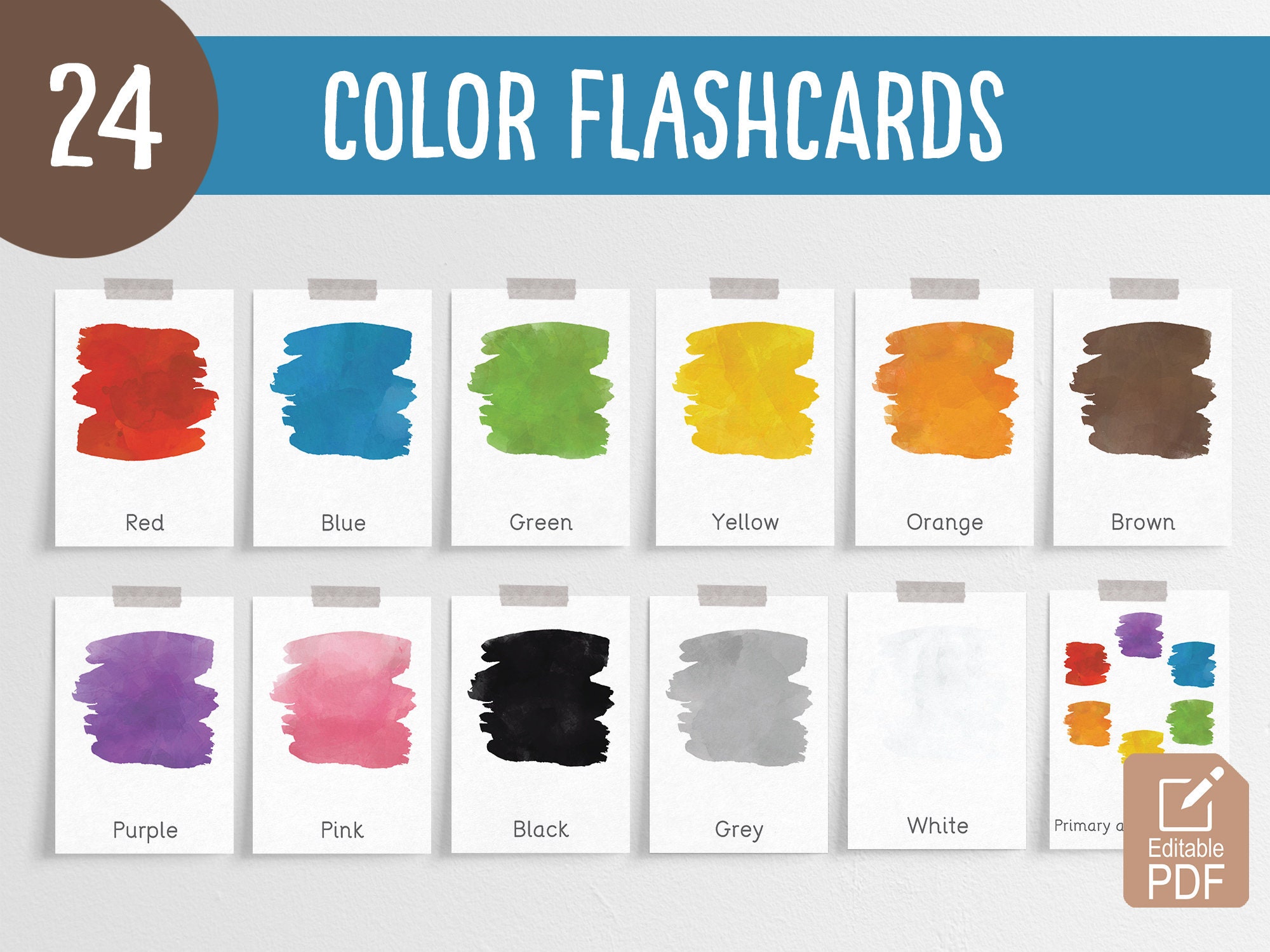 Primary Color Flash Cards