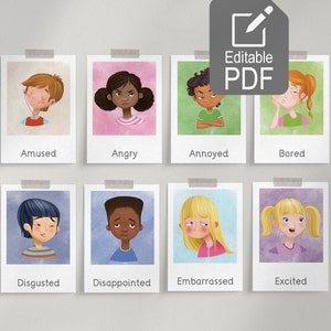 Emotions Cards Montessori Flashcards - Etsy Canada
