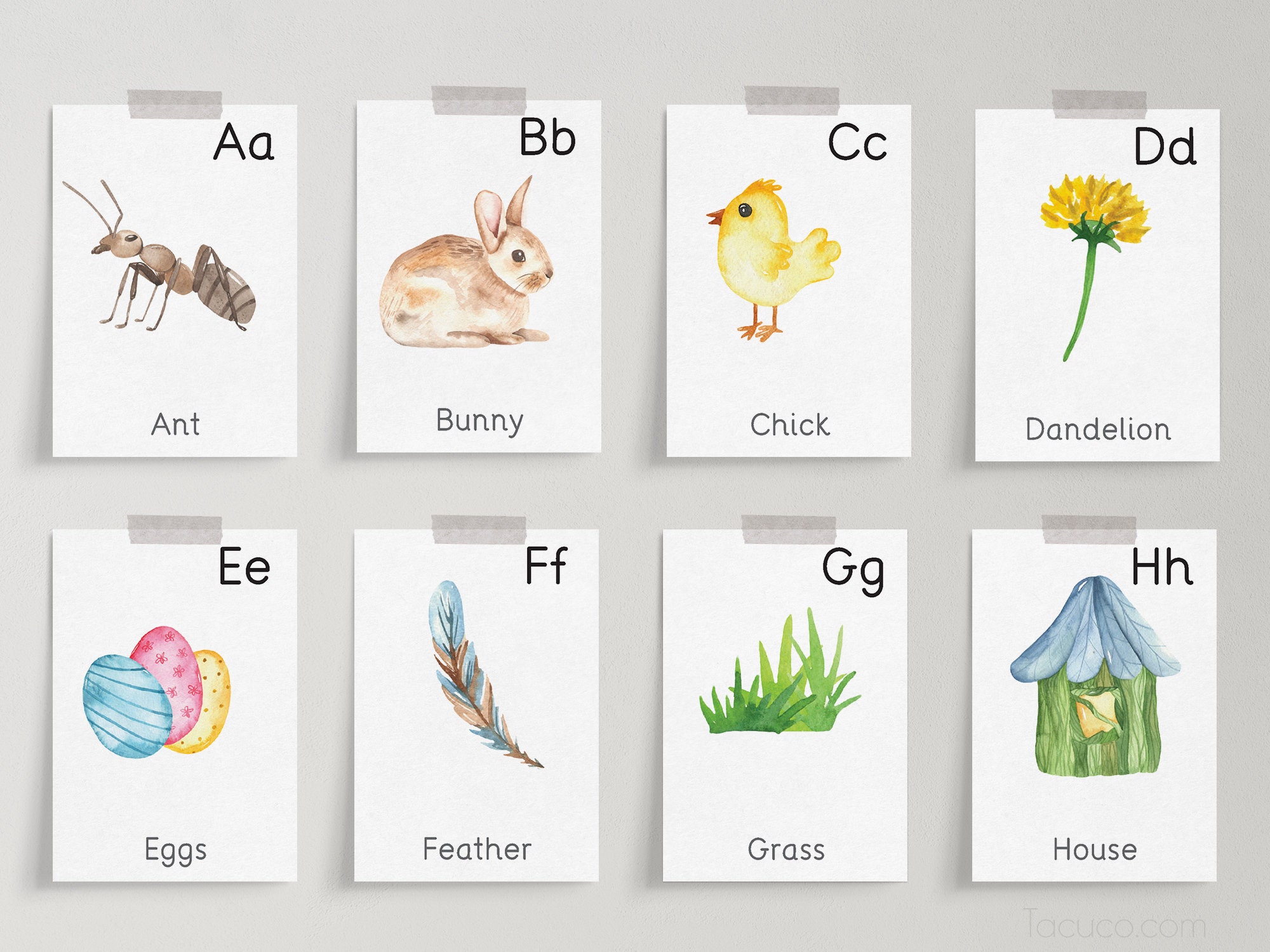 Spring Alphabet Card Alphabet Flashcards Bundle Spring - Etsy Canada
